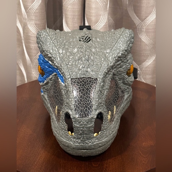 Mattel | Toys | Mattel Jurassic World Animated Velociraptor Blue Mask ...